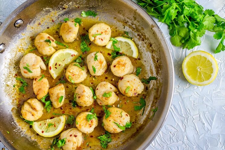 Seared Scallops Recipe with Lemon Garlic Butter Sauce